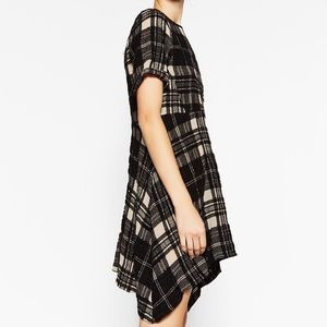 Zara | Dresses | Zara Check Wool Dress Brand New With Tags | Poshmark
